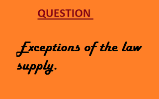 Exceptions of the law supply. - M.M.R cse