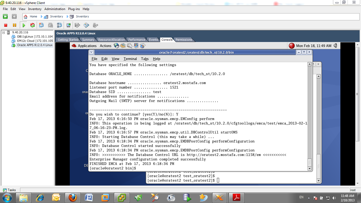 Mostafa S Oracle Reviews Enable Enterprise Manager Database Control For Oracle E Business Suite R12