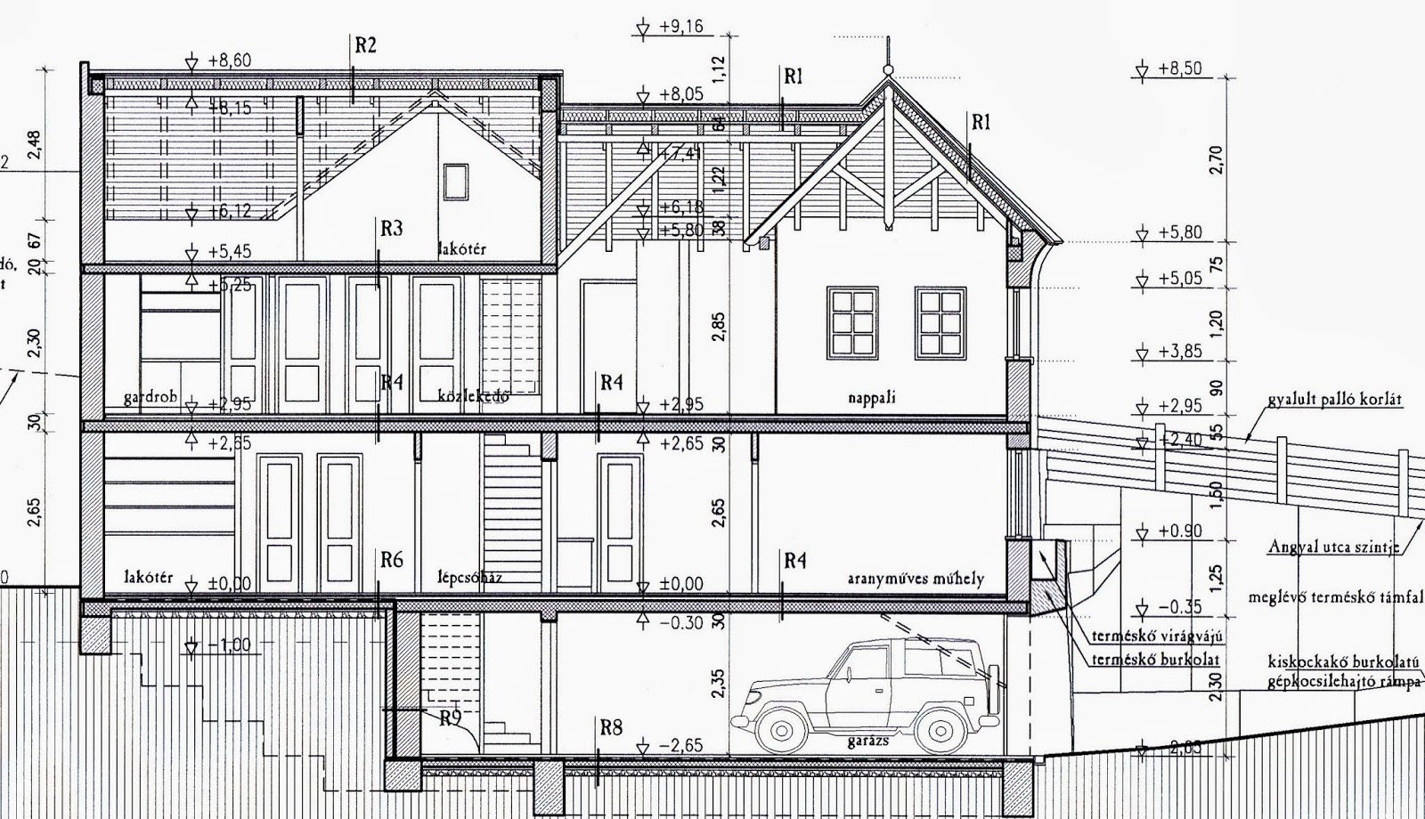 Eladó ház Szentendrén: Alaprajzok