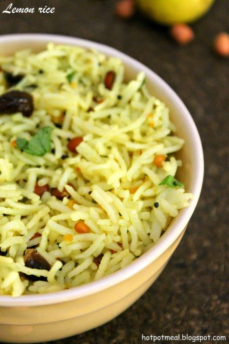 Hot pot cooking: Lemon rice