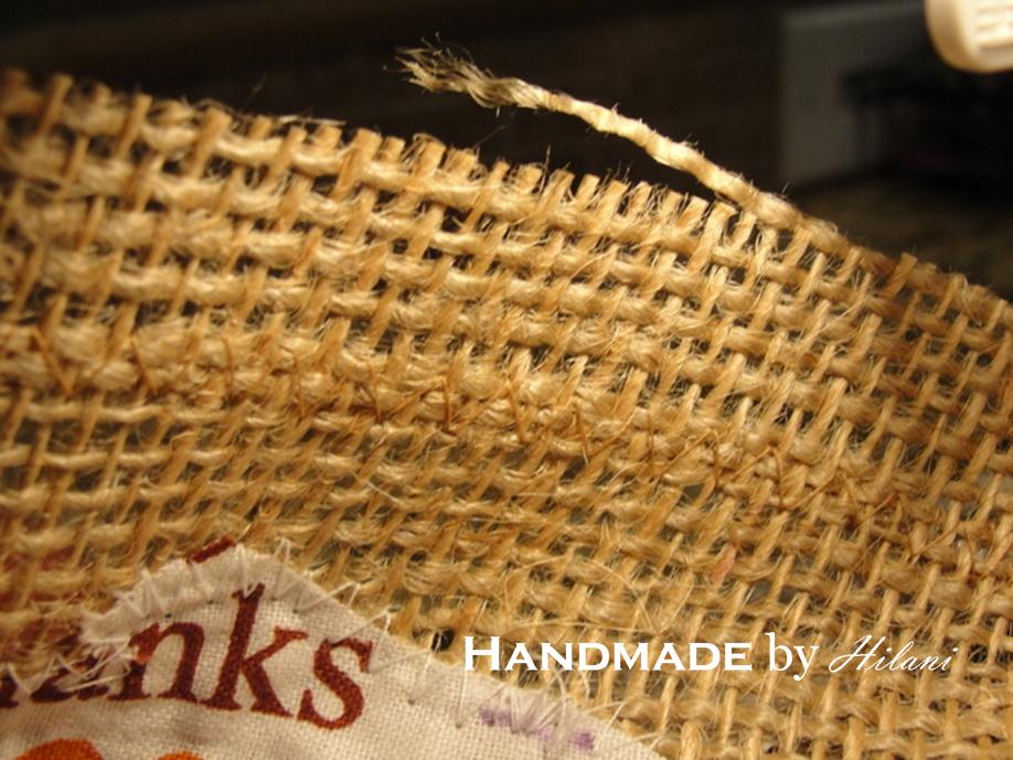 Handmade by Hilani: Fall Decorating - Burlap Bunting Garland