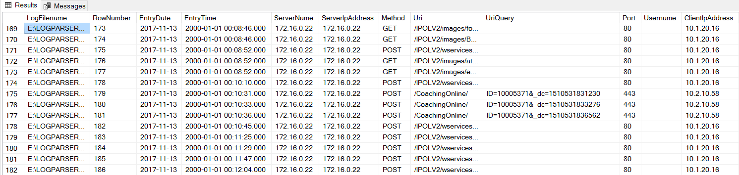 Iis Log Parser Using C And Saved In Database 1426