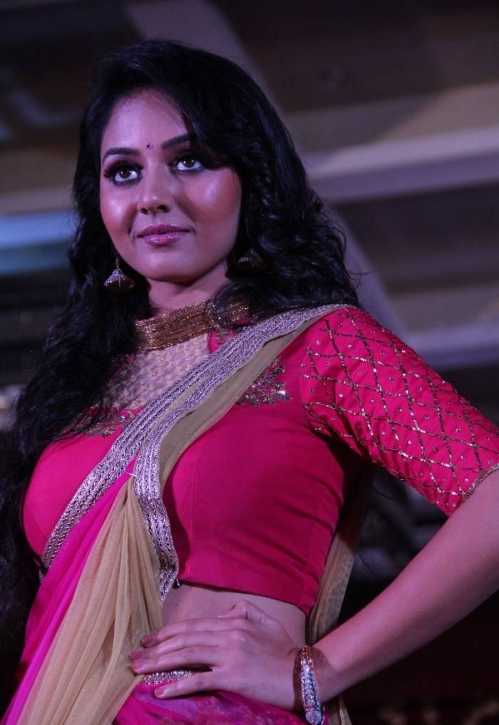 Vidya Pradeep Beautiful Half Saree Pics - Indian Heroin