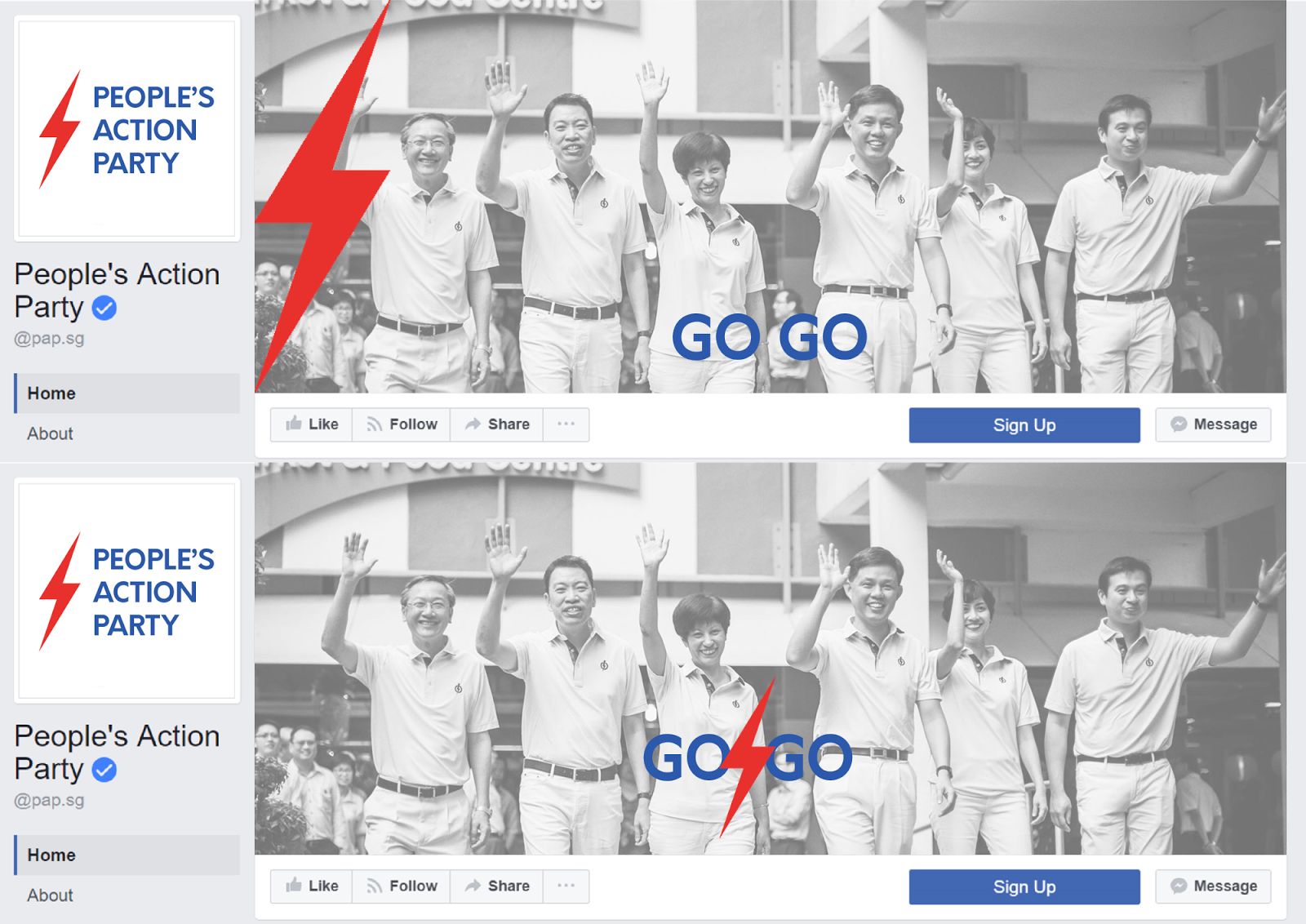 PAP's new logo, inspired by the Power Rangers - Branding Singapore