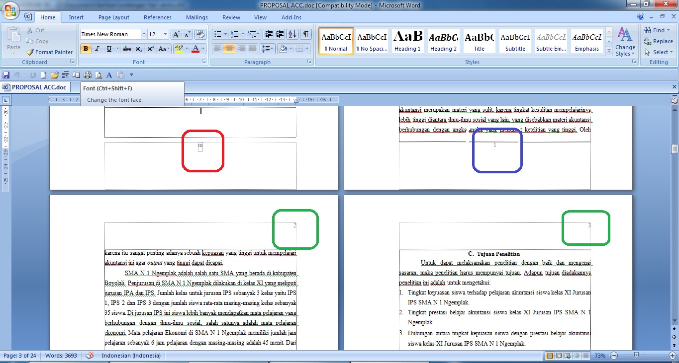 Cara Membuat Halaman Angka dan Romawi di Satu File Microsoft Word - # ... Cara Membuat Halaman Angka dan Romawi di Satu File Microsoft Word - # ...