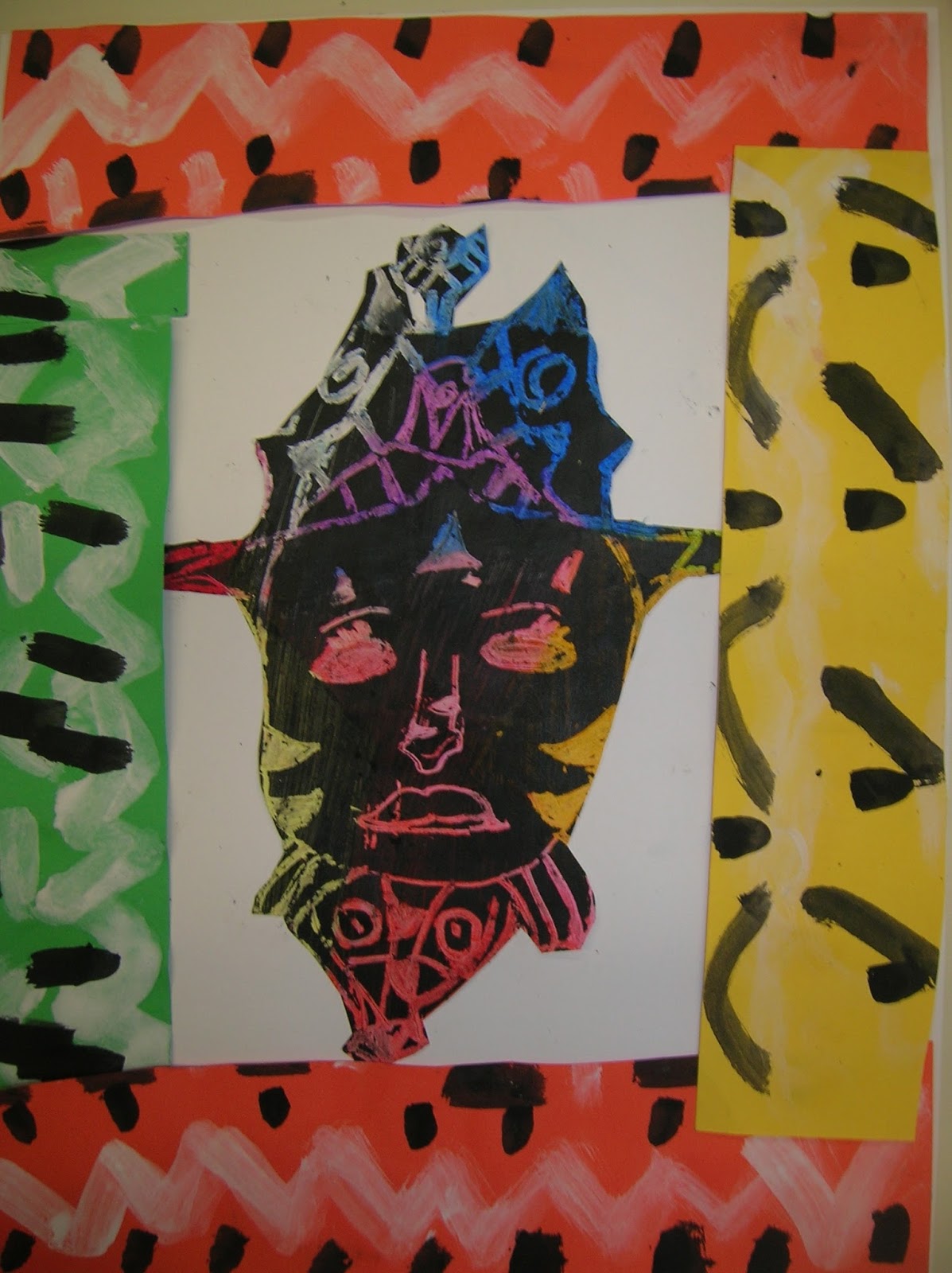 Freedom Elementary's Art Gallery: African Masks Grade: 2