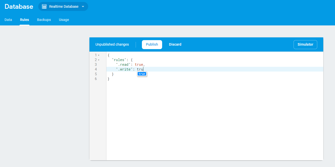 Firebase Rules To Publish Bma