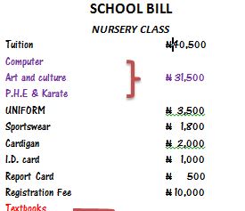 School Bill Template