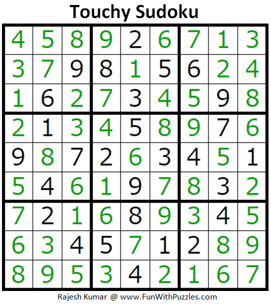 Touchy Sudoku Puzzle Fun With Sudoku 296 touchy-sudoku-puzzle-fun-with-sudoku-296