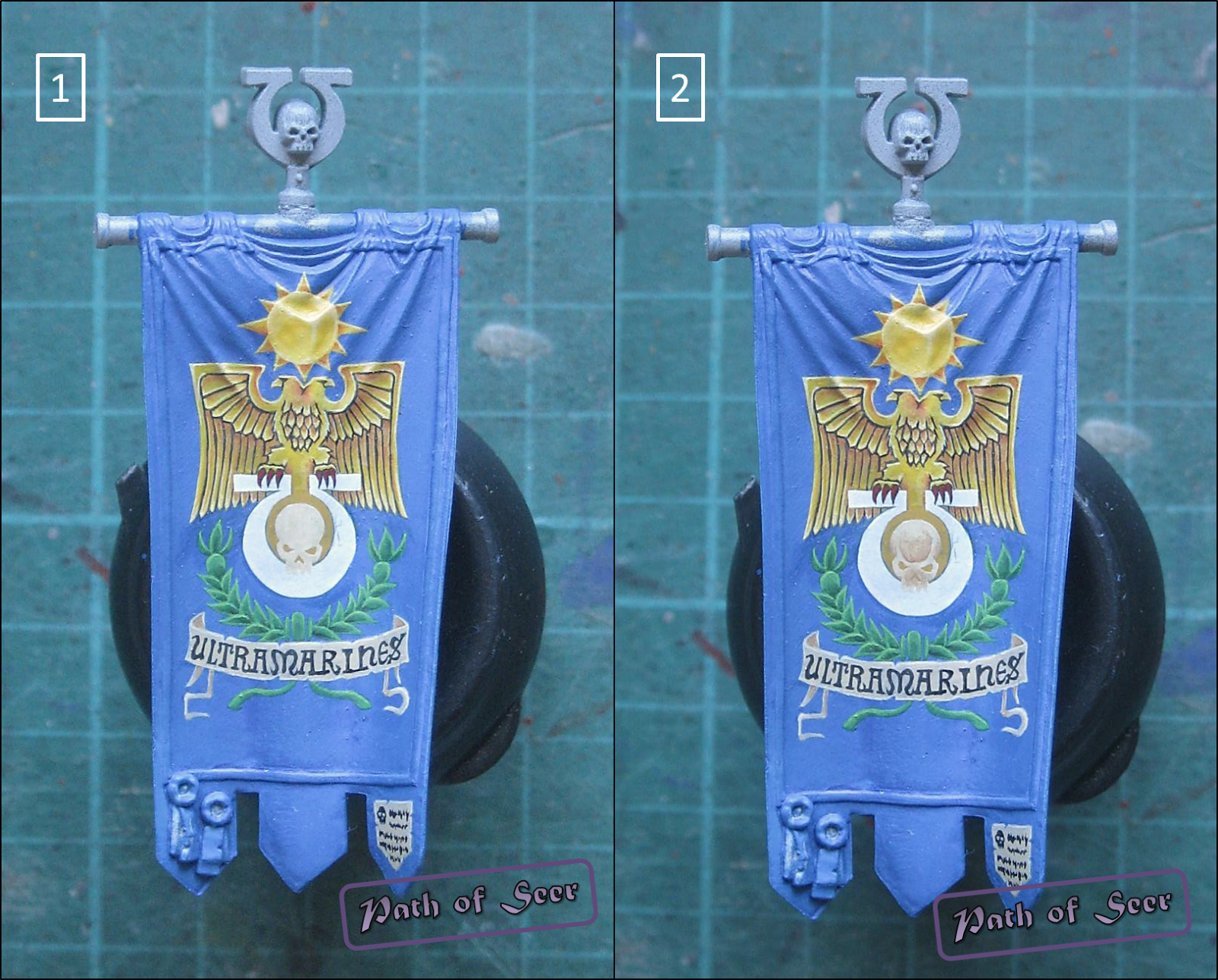 PATH OF SEERS: Free-hand Tutorial: Ultramarines 2nd Company Banner ...