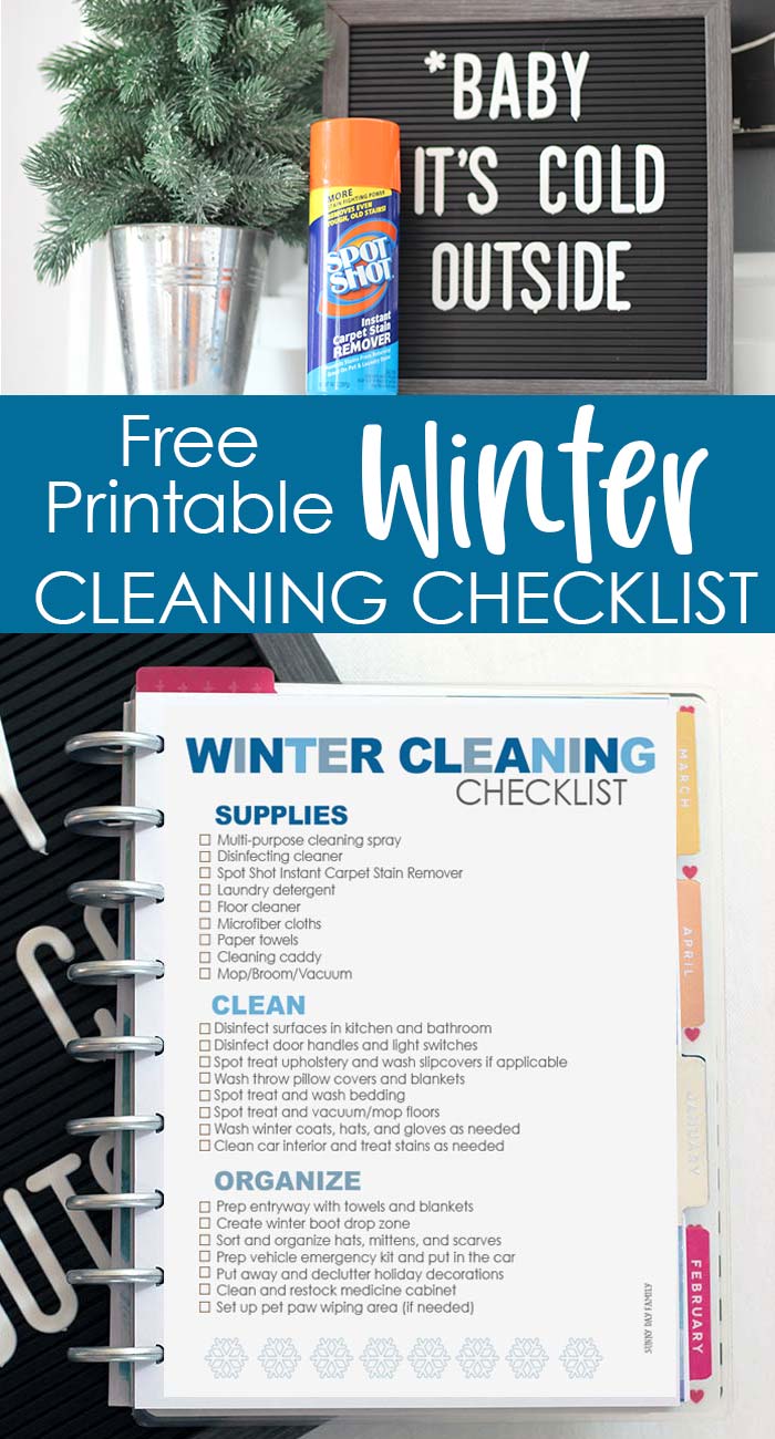 FREE Printable Winter House Cleaning Checklist | Sunny Day Family
