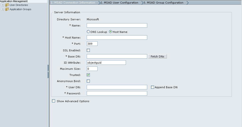 A Page in a Hyperion Book...: Shared Services MSAD Configuration setup