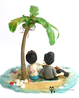 KuroHouse of Craft: Clay Diorama: Family in little island