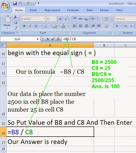 WORLDCOM: Excel Programming make our calculation easy