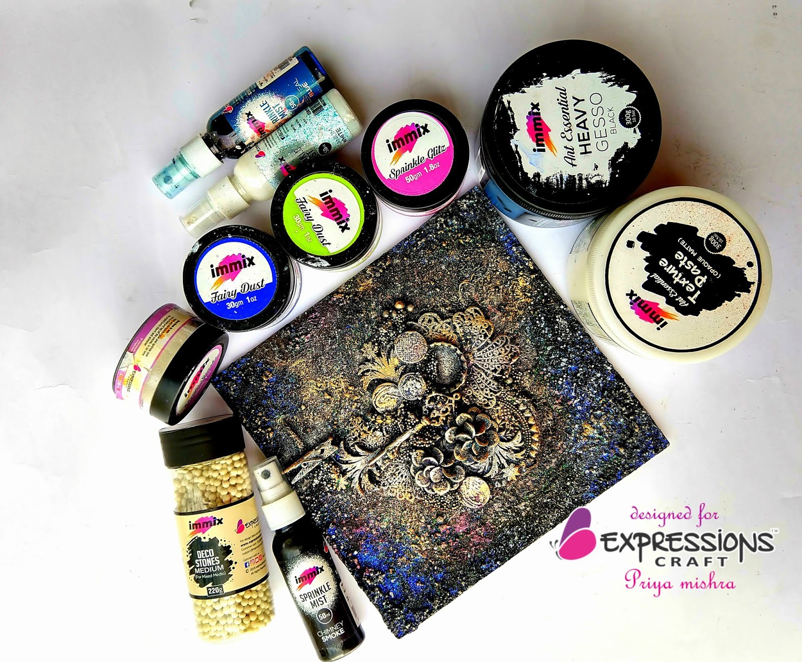 Priya Mishra Blog: Mixed Media Panel For Expressions Craft