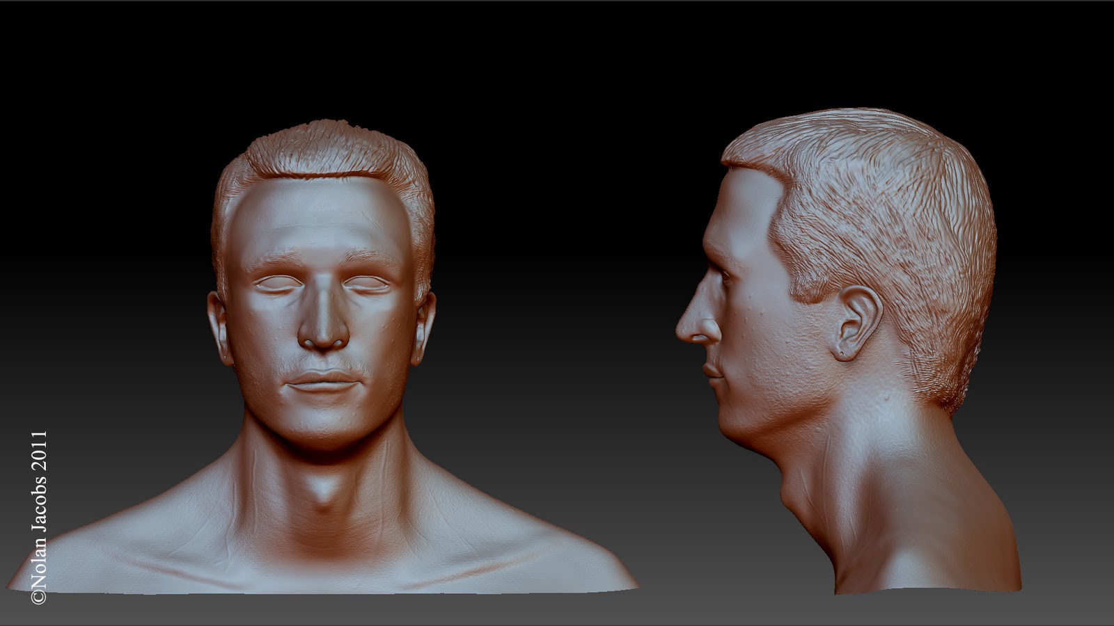 Nolan Jacobs Art Blog: Male Head Zbrush #2