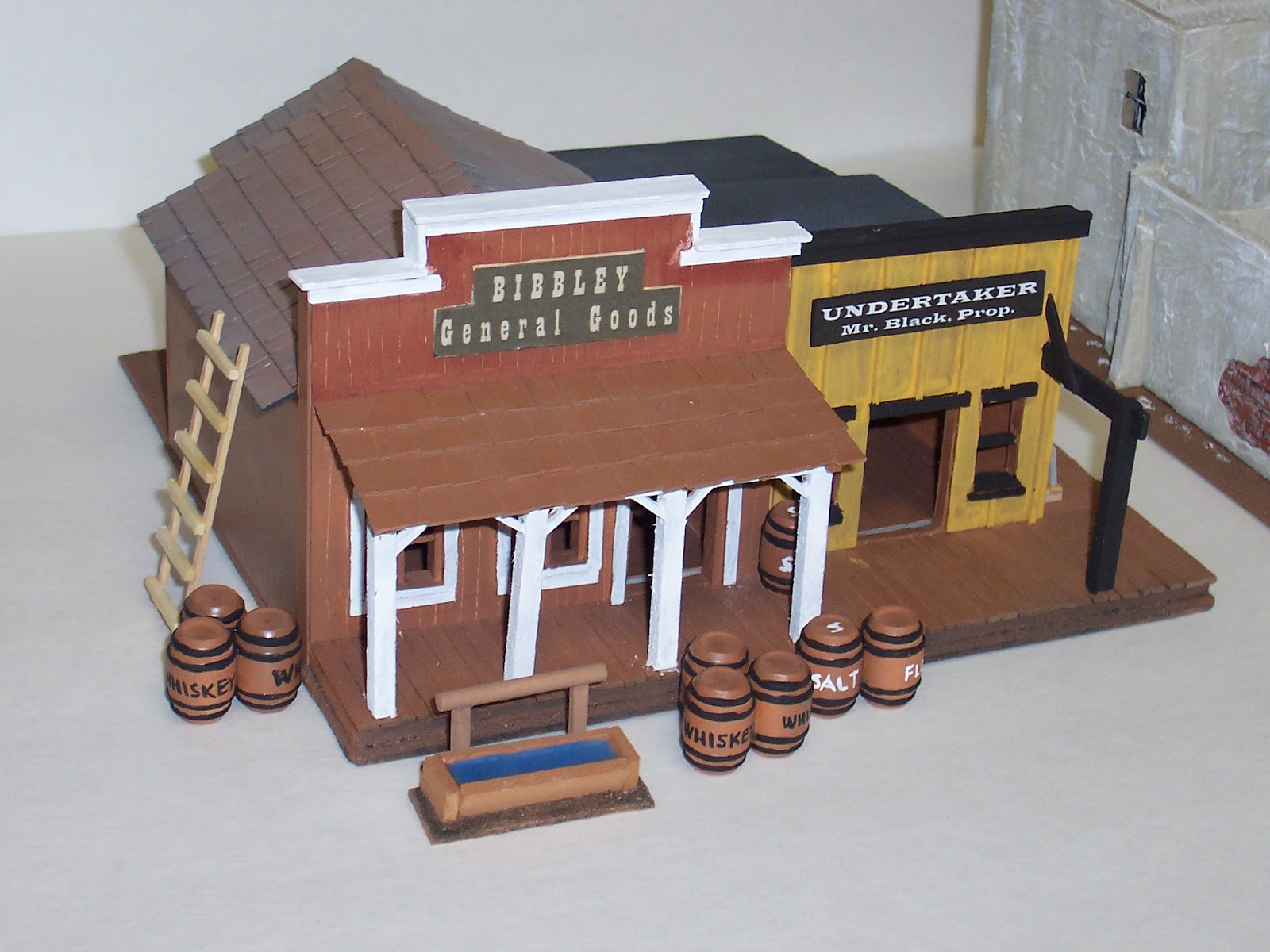 Gamer Architect: 28mm Wild West General Store, Undertaker, and Prison.