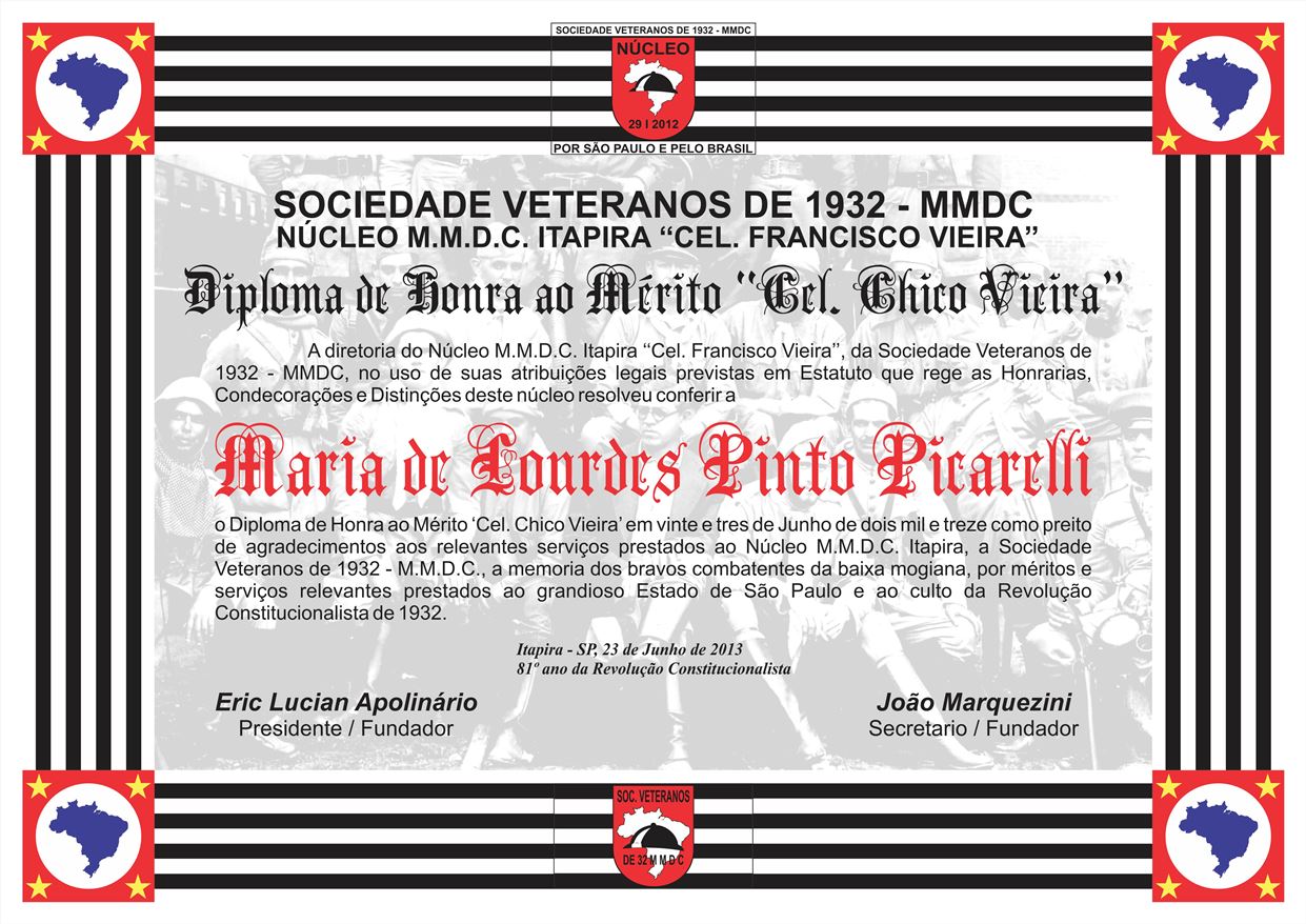 |Vidas de 32| 100 ANOS DE DONA MARIA DE LOURDES PINTO PICARELLI