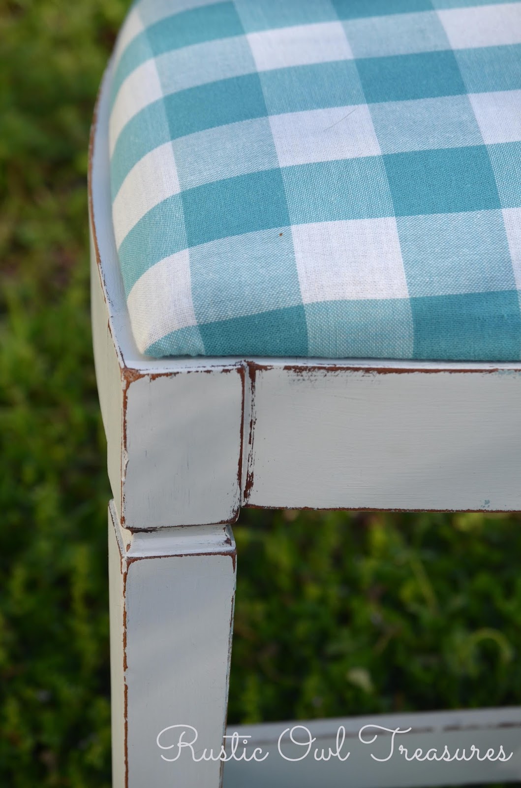 Rustic Owl Treasures: Blue Buffalo Check Chair