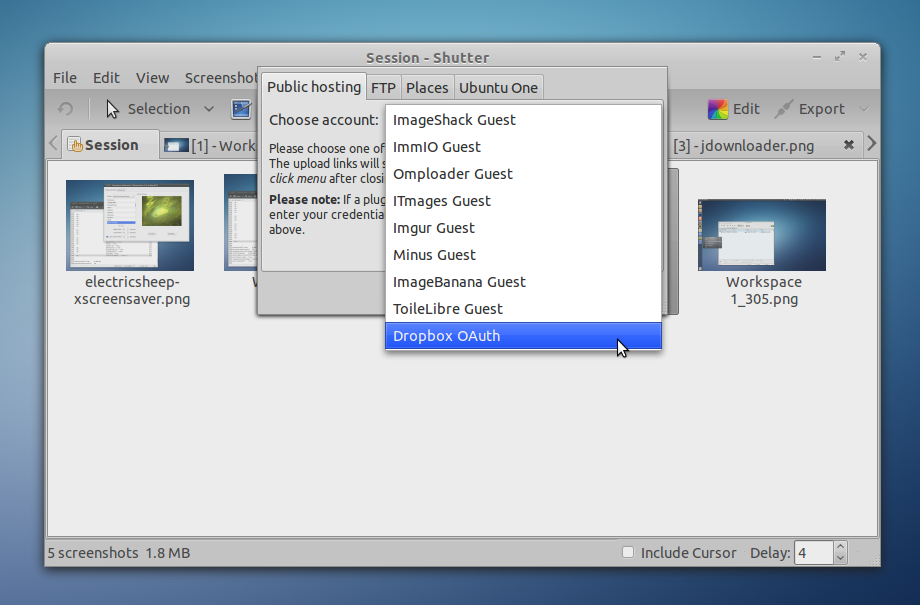 Shutter Screenshot Tool Gets New Upload Plugins (Including: Dropbox ...