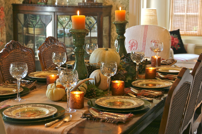 vignette design: A Thanksgiving Tablescape With Rural Scenes
