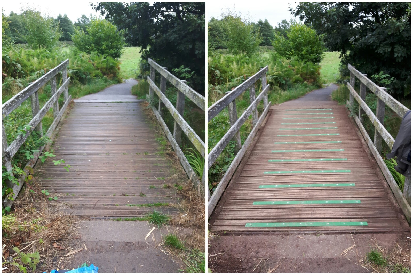 Friends of Henllys LNR: Grip Strips on the bridges