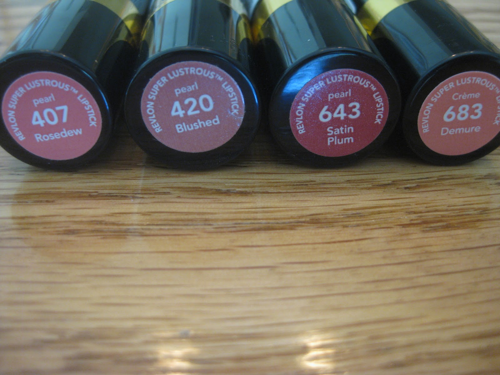 Revlon Super Lustrous Lipstick: "Rosedew", "Blushed", "Satin Plum ...