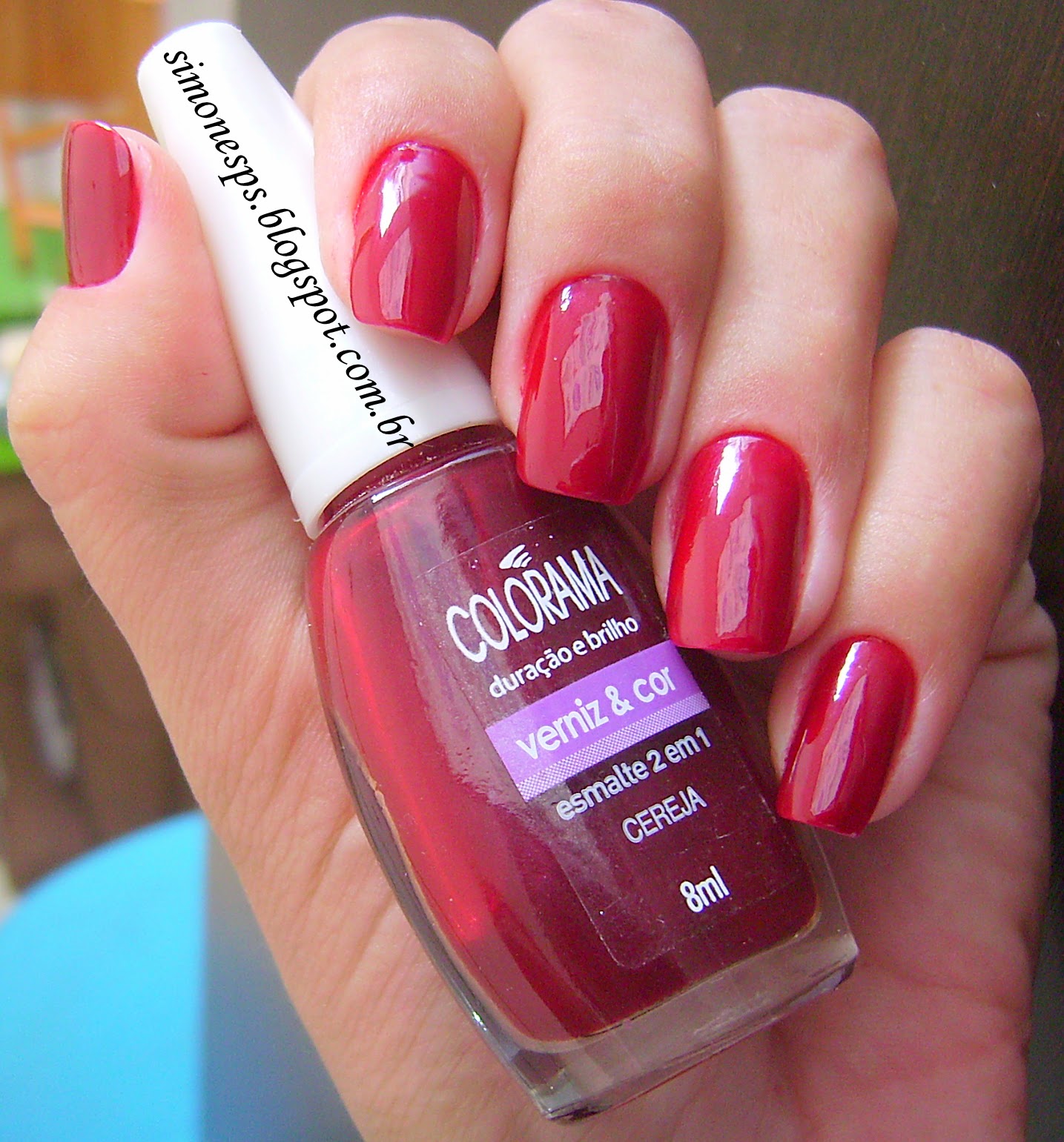 Minhas Paixões: Minhas unhas - Cereja - Colorama