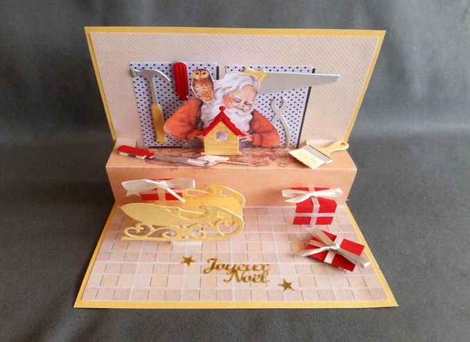 Santa's Workshop Pop-Up Card | Paperized Crafts