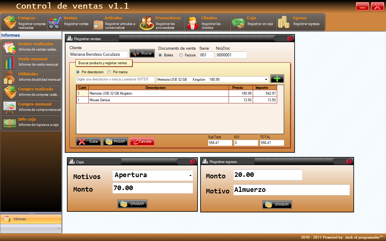 Control de compras y ventas en N capas ~ Jack el programador™