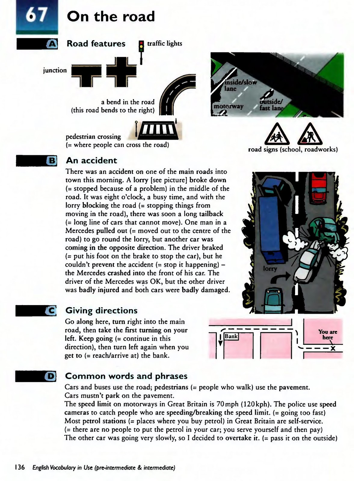 Unit 67: On the road - Vocabulary in Use Pre Inter