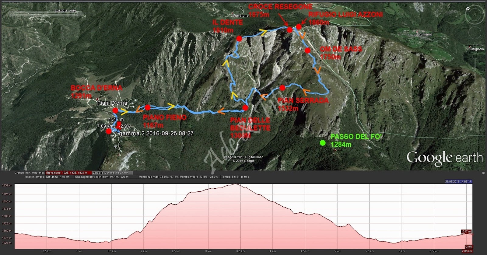 Ade e Titi: Ferrata Gamma 2 al Resegone 25-09-2016