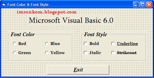 Contoh Program Sederhana Visual Basic 6.0 | Imron