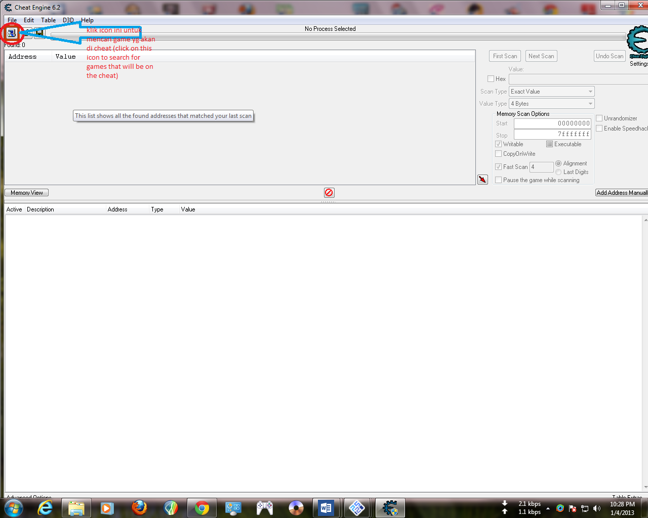 seleveriancore: Cara menggunakan cheat Game Memakai Cheat Engine