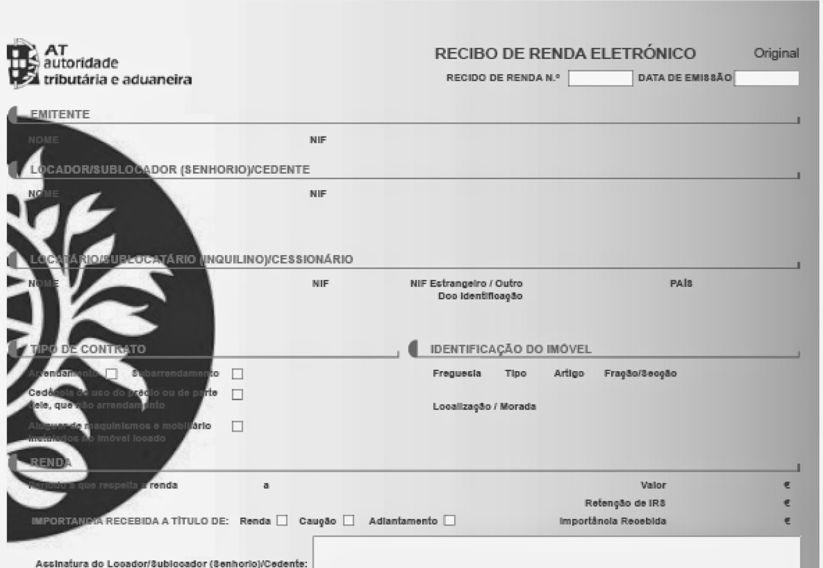 Novo recibo de rendas ~ C2 CONTABILIDADE