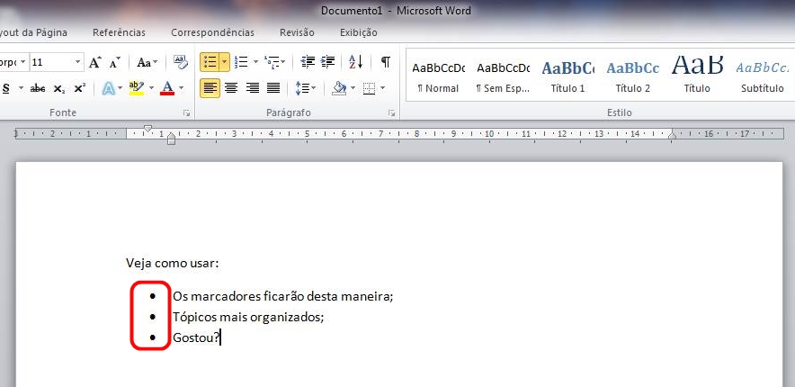 Como usar marcadores no Word 2010