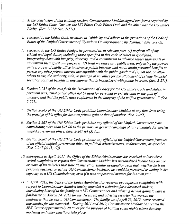 Kansas City Kansan: DOCUMENT: Maddox censure letter