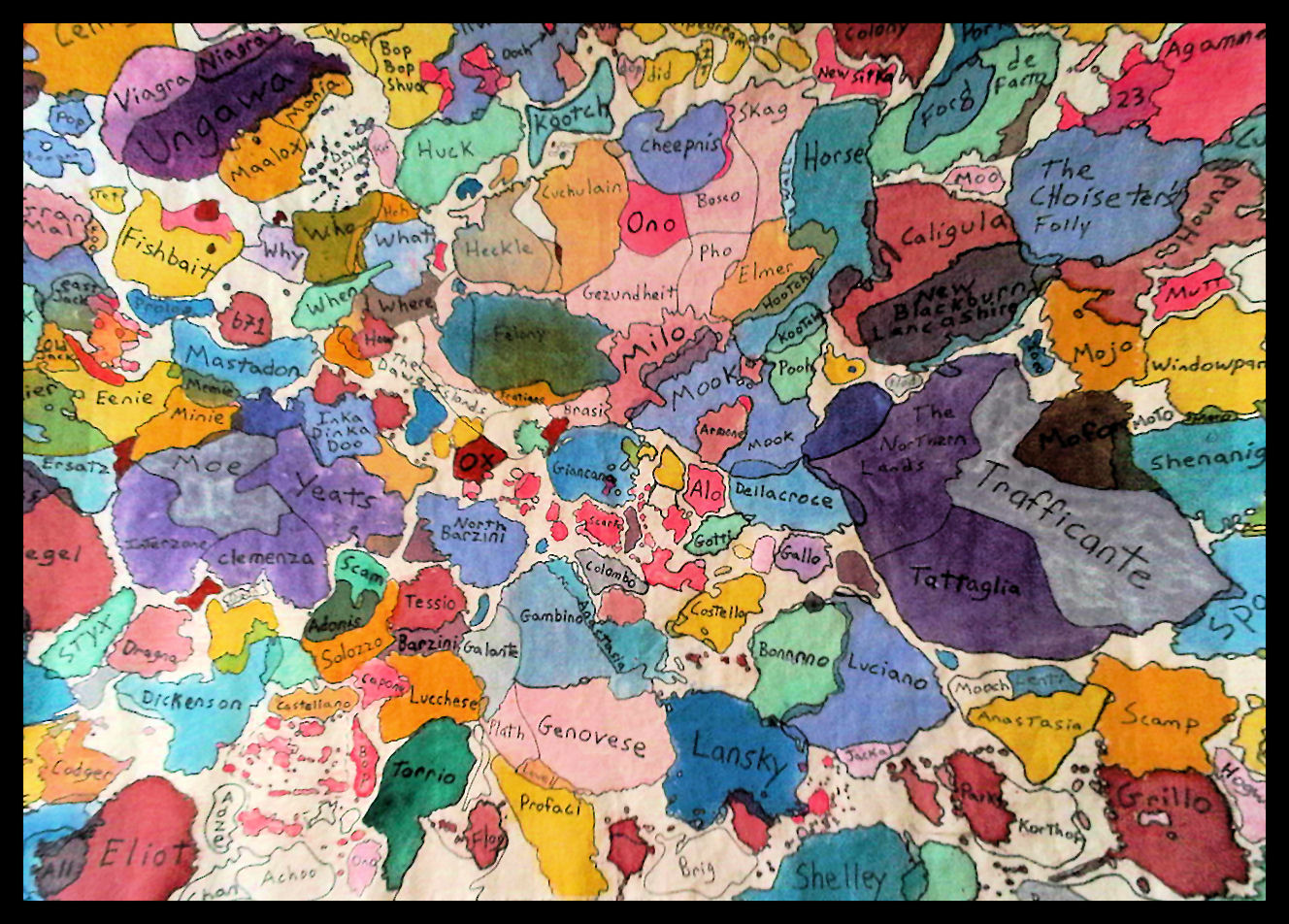 All This Is That: Map C - painting by Jack Brummet