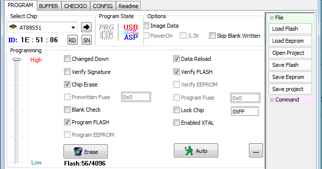 Pemrograman Komputer dan Mikrokontroler: download program ke AT89S51 AT89S52