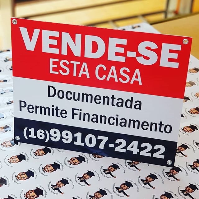 Placa de Vendo e Aluga-se para Casa ou Terreno Garagem - Print Master ...