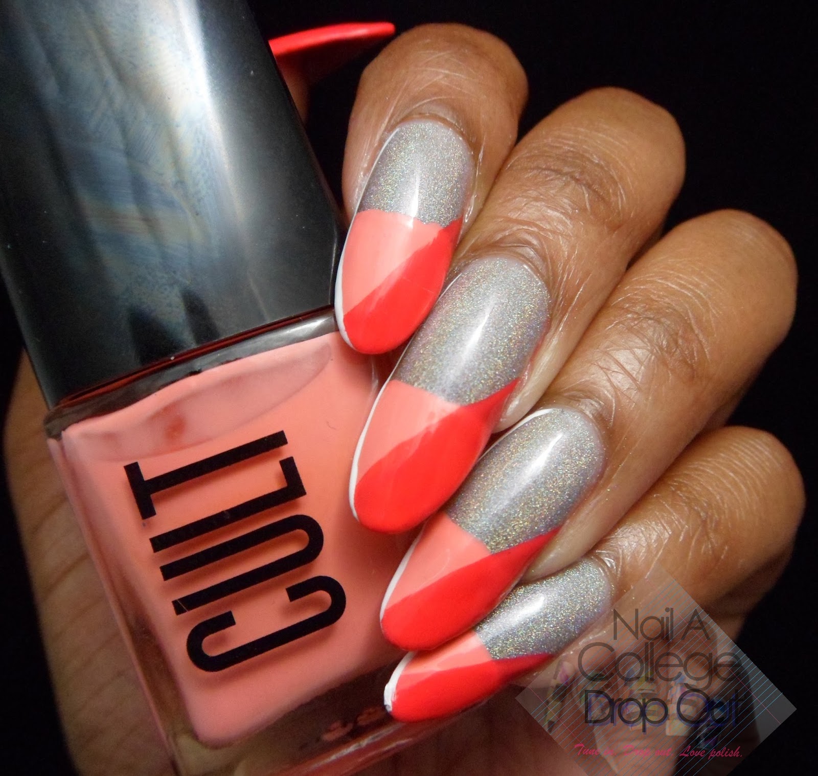 Nail A College Drop Out: Cult Cosmetics Geometric Tip Nail Art