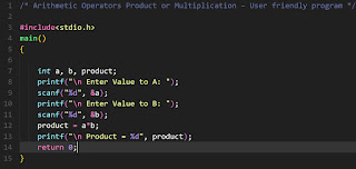 C Program to find Multiplication or Product of Two Numbers - TechZuk
