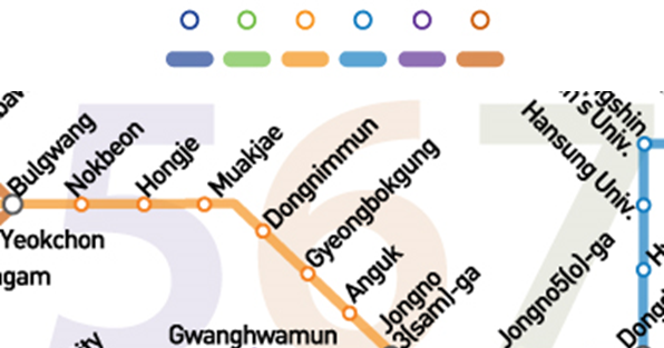 See the Seoul subway lines 1-6 |Street in Korea