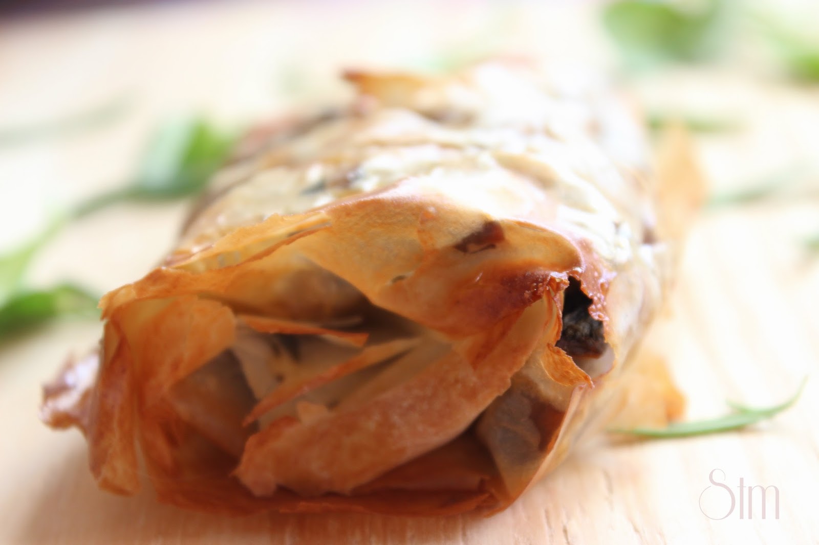 ROLLITOS CRUJIENTES DE SETAS PORTOBELLO/ PHYLO PASTRY ROLLS