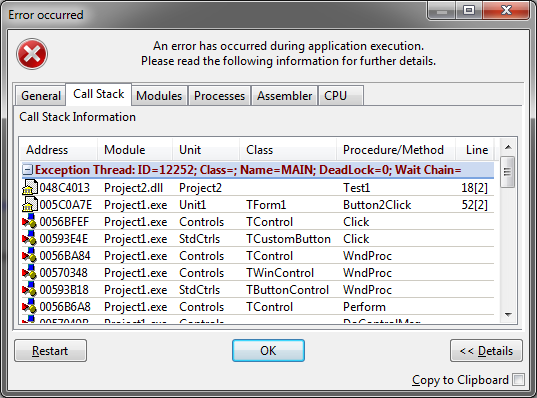 Working With Exceptions In Dlls