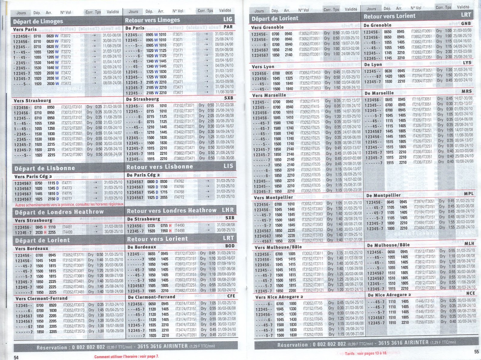 Airline memorabilia: Air Inter Europe / Air France (1997), Métropole