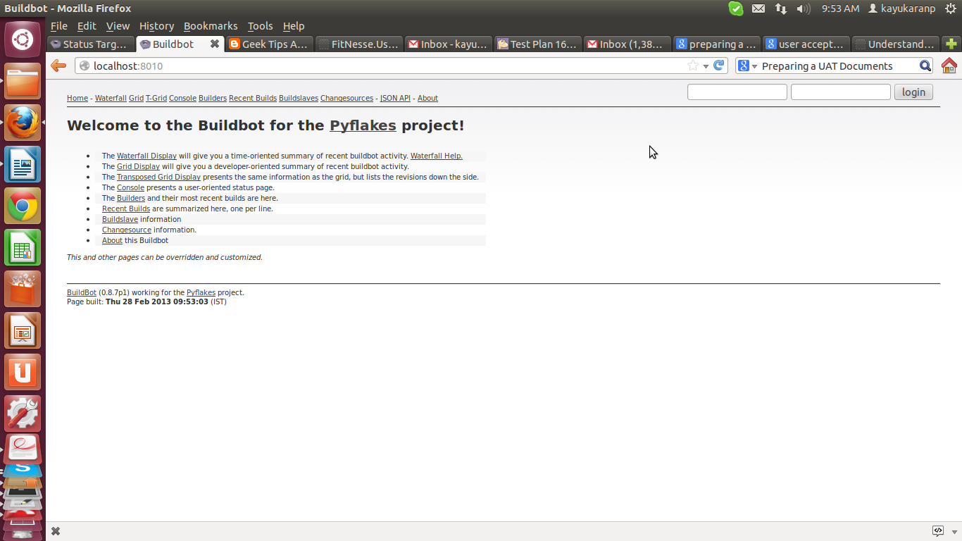 Boosting Technologies: Buildbot