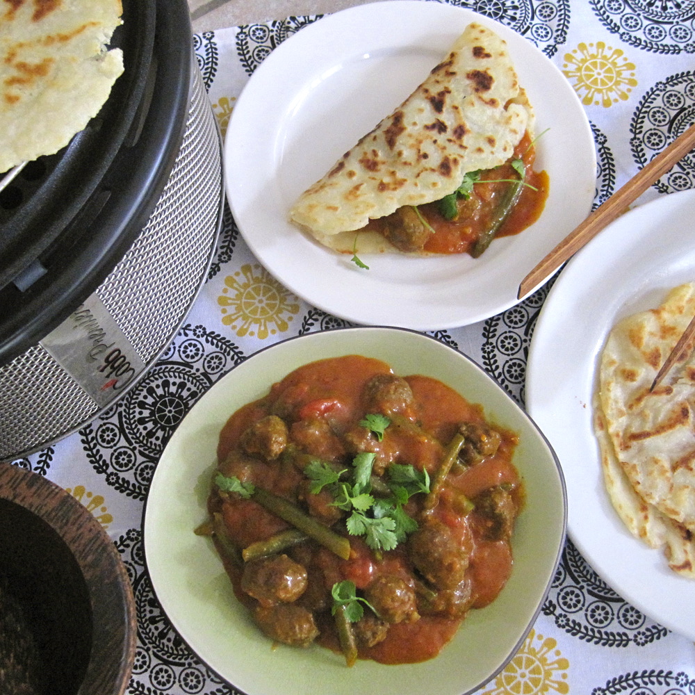 Olivia's Kitchen: Ostrich kofta and green bean curry with Mielie Meal ...