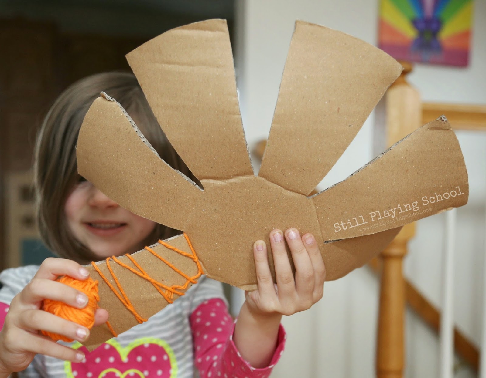 Yarn Wrapped Turkey Craft | Still Playing School