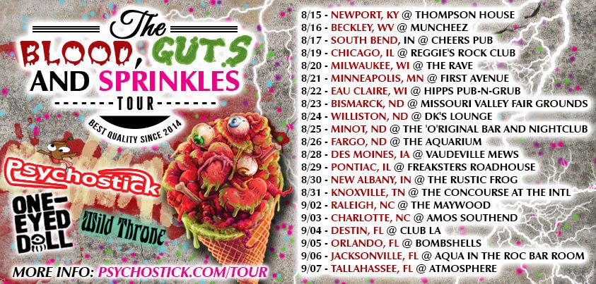 wizard is Oz: PSYCHOSTICK Announce Blood, Guts, and Sprinkles Tour ...
